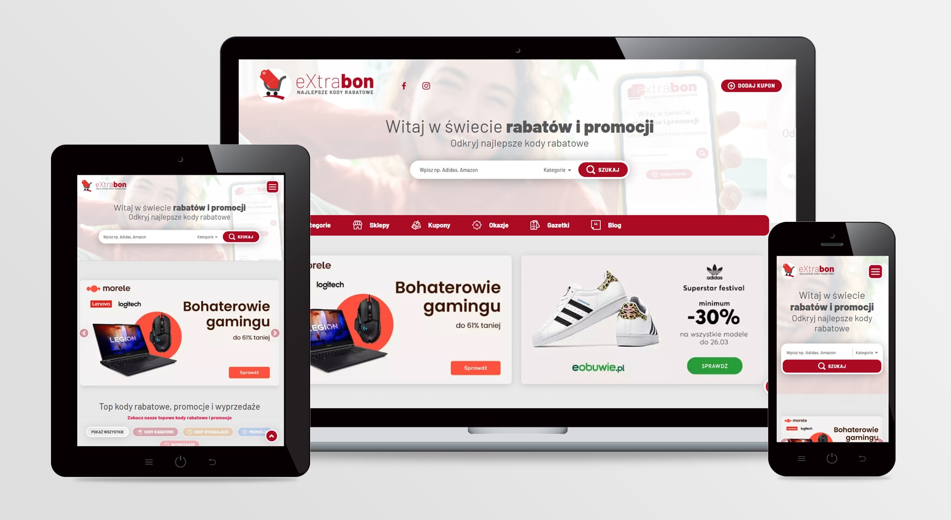 Strona internetowa Extrabon | CoolBrand